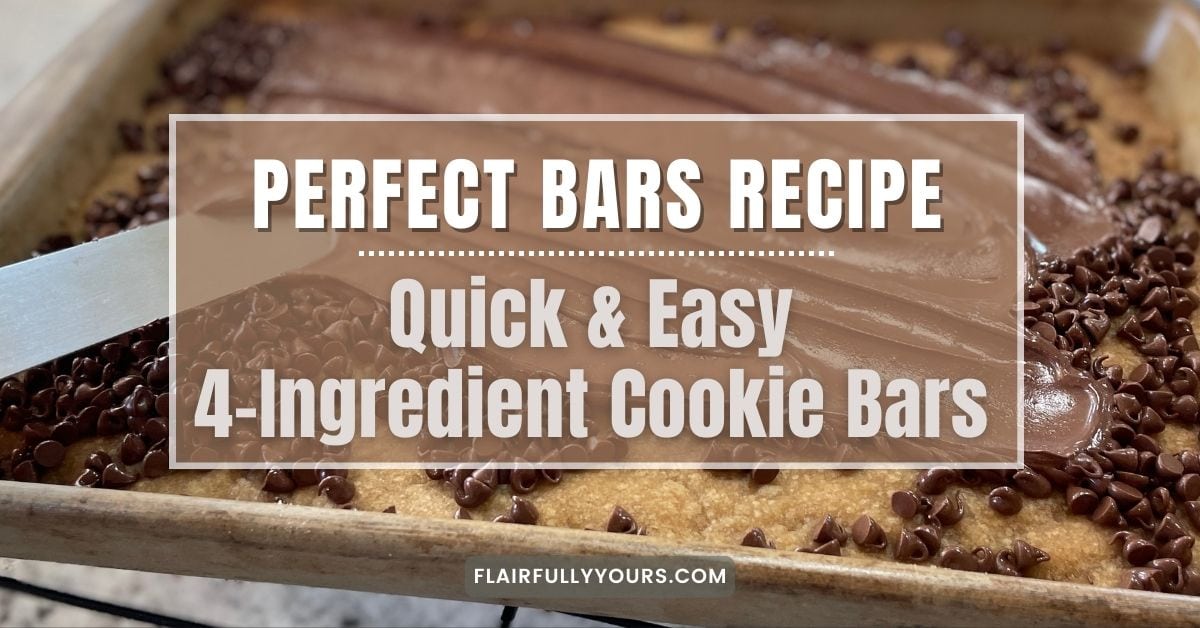 The Perfect Bars Recipe: Quick & Easy 4-Ingredient Cookie Bars ...